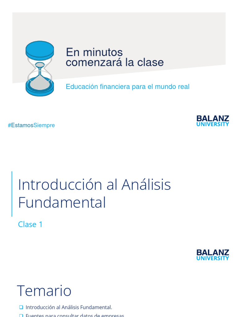 Clase 1 An Lisis Fundamental Abril 2024 | PDF | Inversiones | Arbitraje