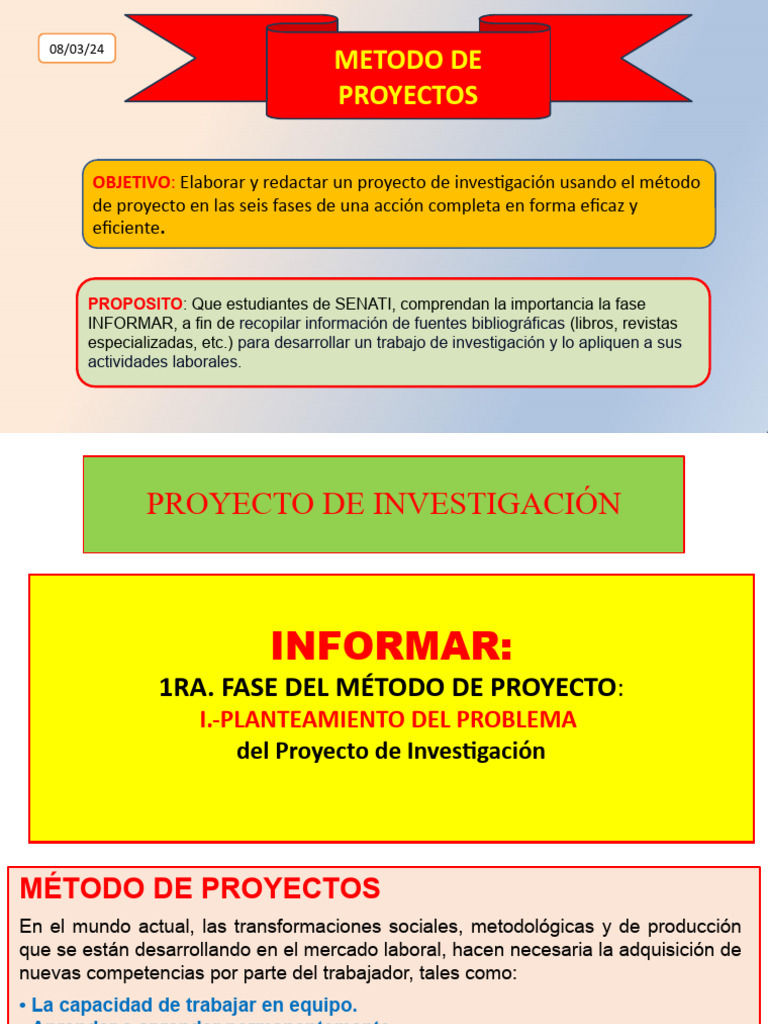 METODO DE PROYECTO - #4 Senati | Descargar gratis PDF | Contaminación | Aprendizaje
