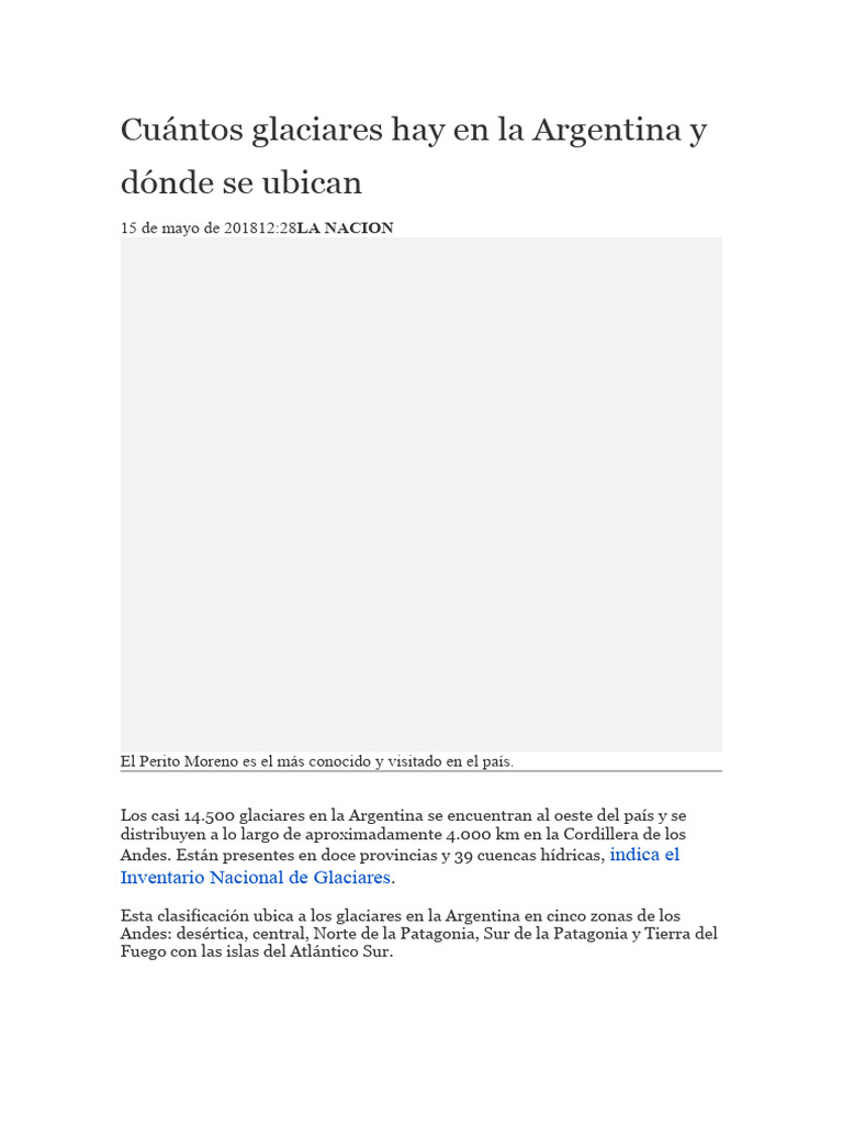 Cuántos Glaciares Hay en La Argentina y Dónde Se Ubican | Descargar ... Cuántos Glaciares Hay en La Argentina y Dónde Se Ubican | Descargar ...