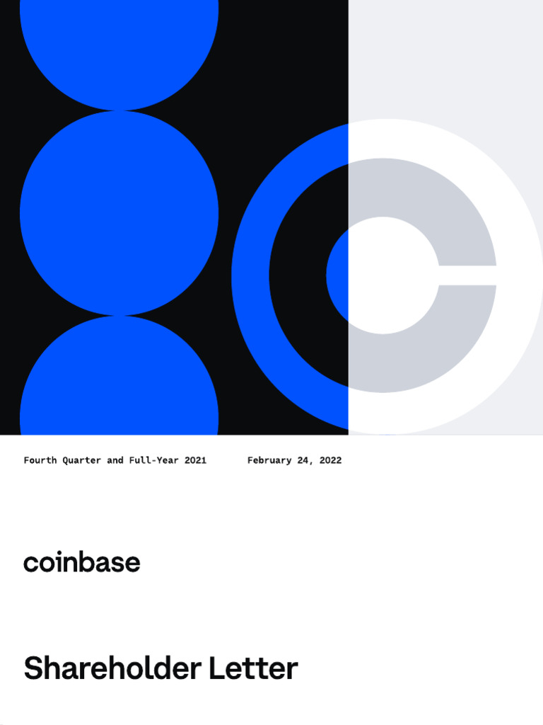 Coinbase 2021 Shareholder Overview | PDF | Cryptocurrency | Revenue