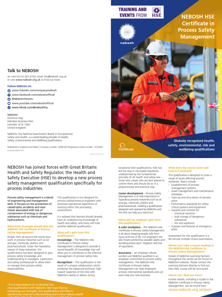 0385.05 Process Safety Management Leaflet v1 | Download Free PDF ...