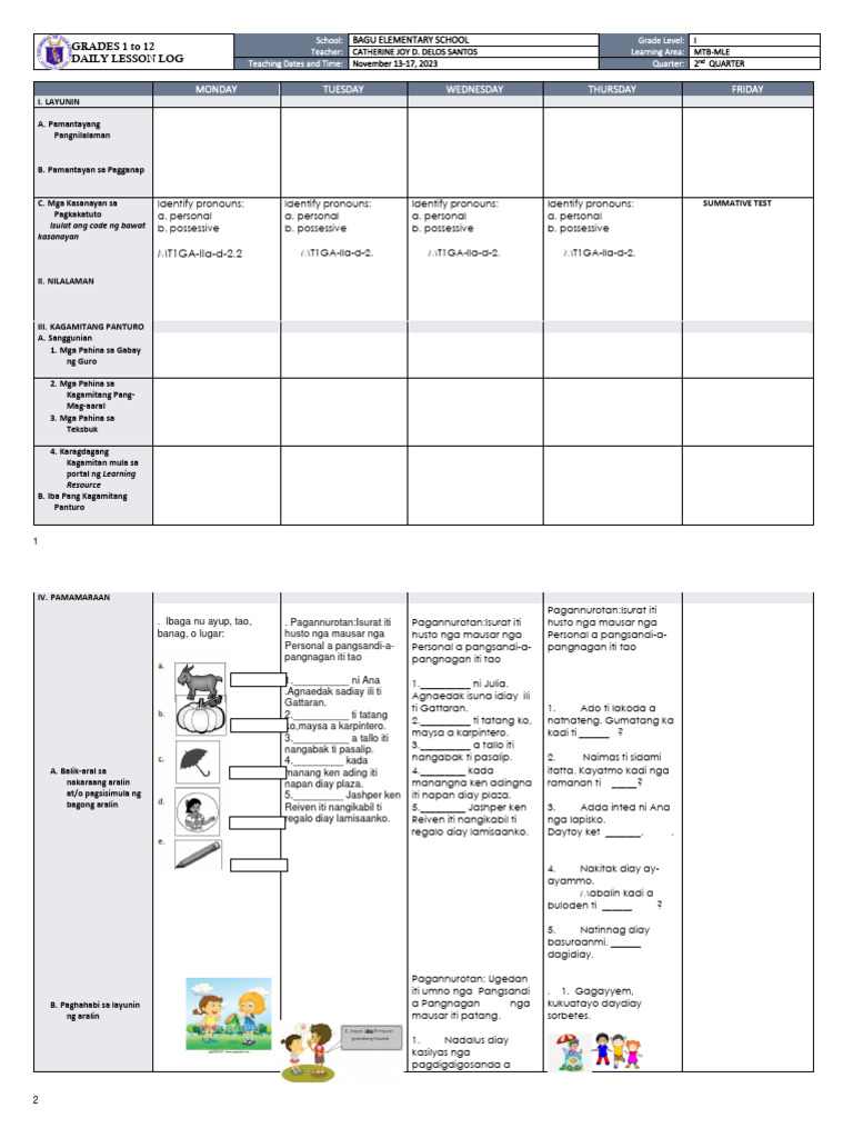 DLL MTB 1 q2 Week1 Ilokano | PDF