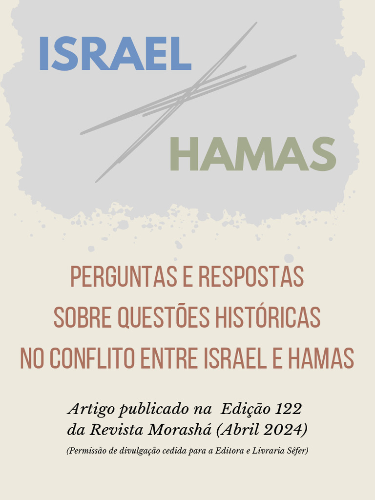 Israel X Hamas Revista Morasha Edicao24 | PDF | Palestina (região) | Hamas