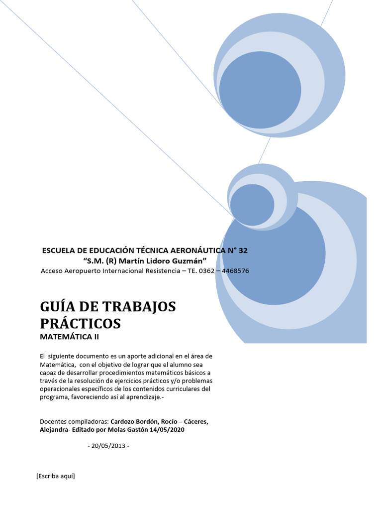 Guia de Practicos Matematica 2do Año | PDF | Factorización | Línea ...