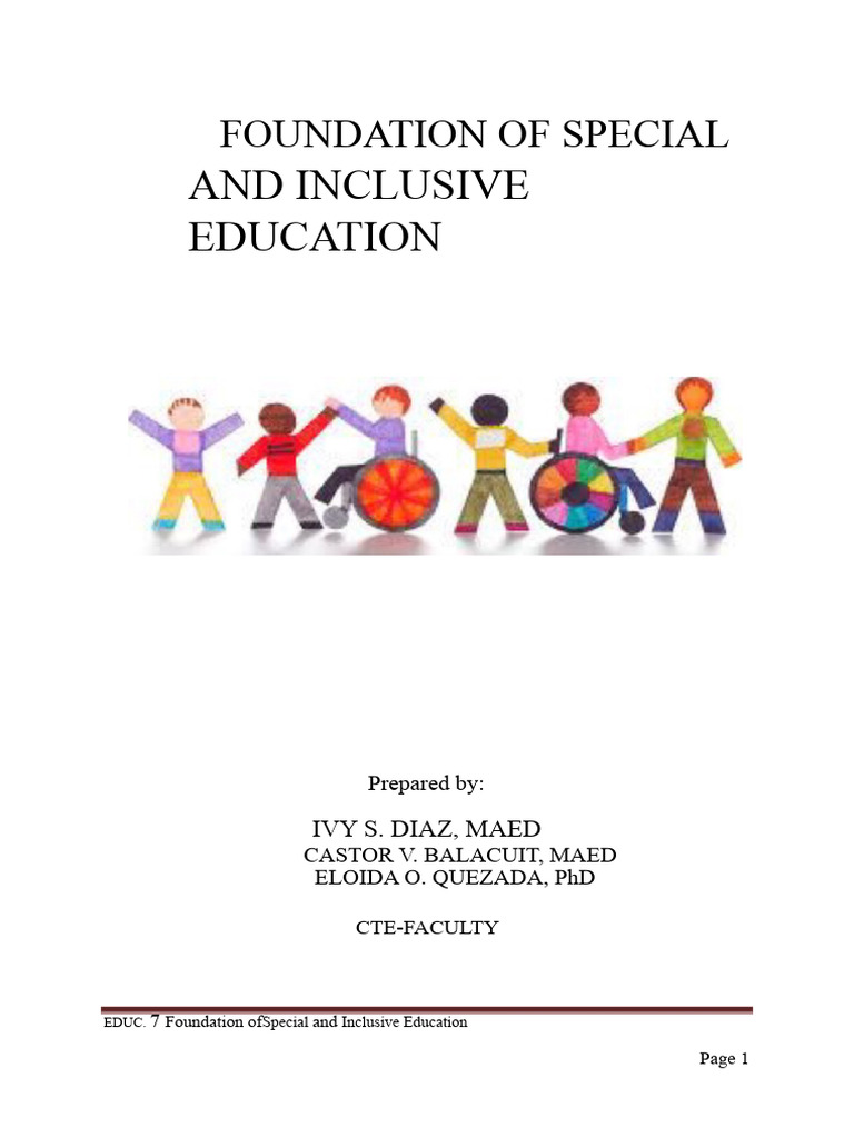 Foundation-of-Special-...... | PDF | Special Education | Inclusion (Education)