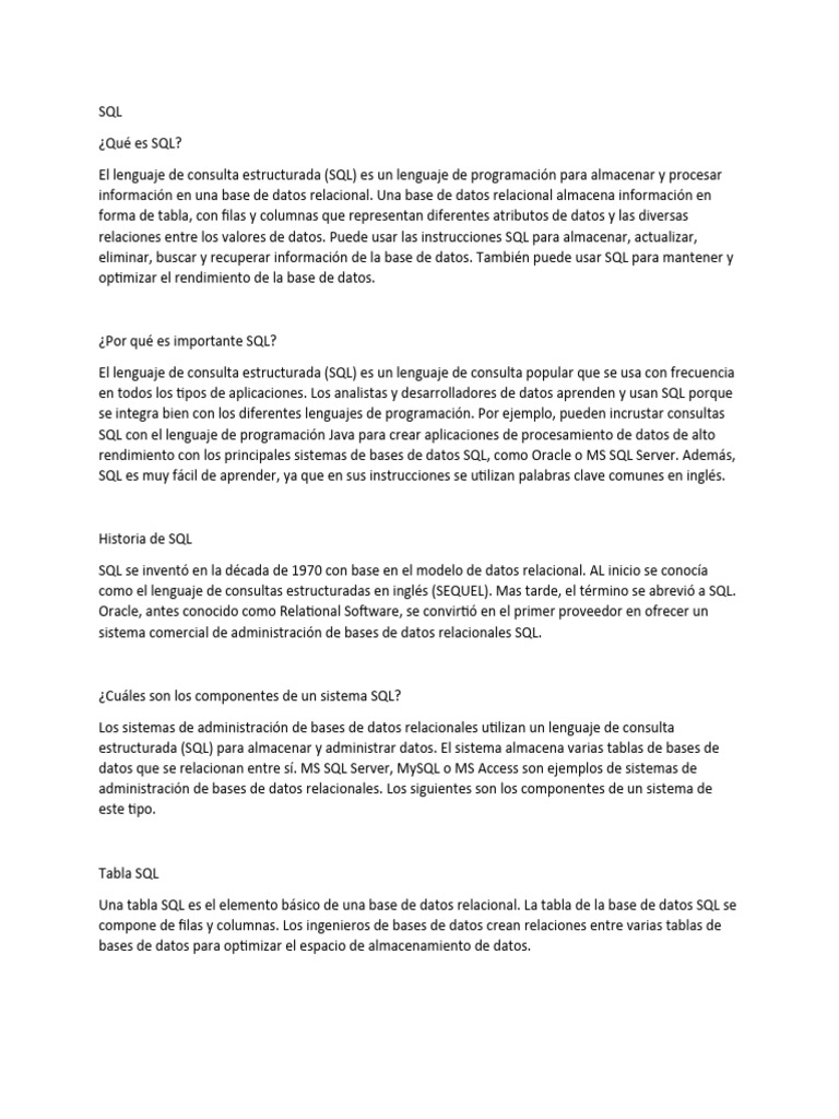 Sql Descargar Gratis Pdf Sql Bases De Datos 