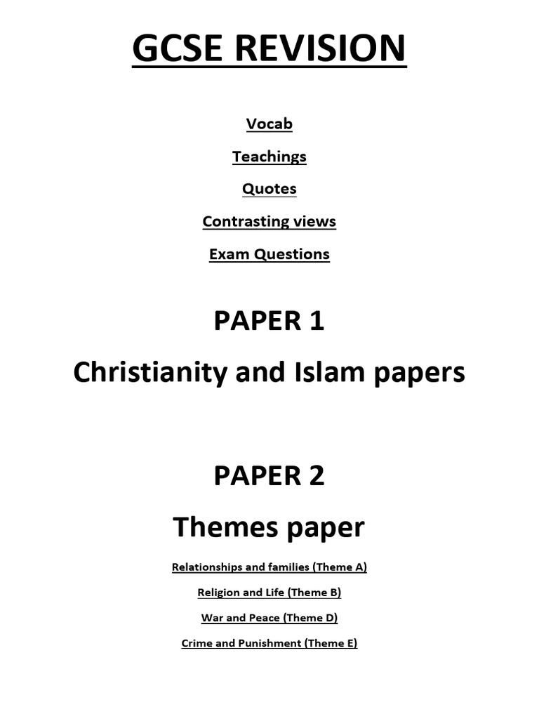 AQA GCSE Mock Exam Revision Guide | Download Free PDF | Eucharist | Jesus AQA GCSE Mock Exam Revision Guide | Download Free PDF | Eucharist | Jesus