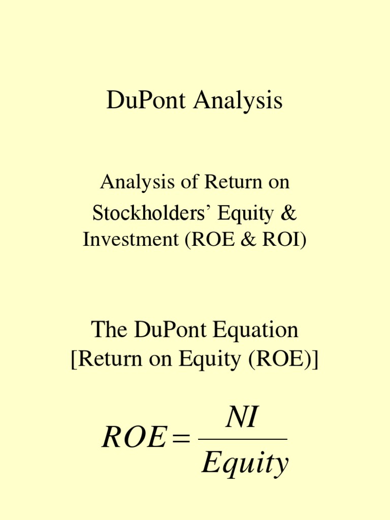 DuPont Analysis | PDF | Beta (Finance) | Capital Asset Pricing Model