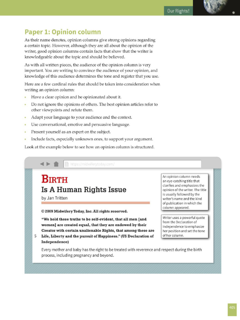 Paper 1 Opinion Column | PDF