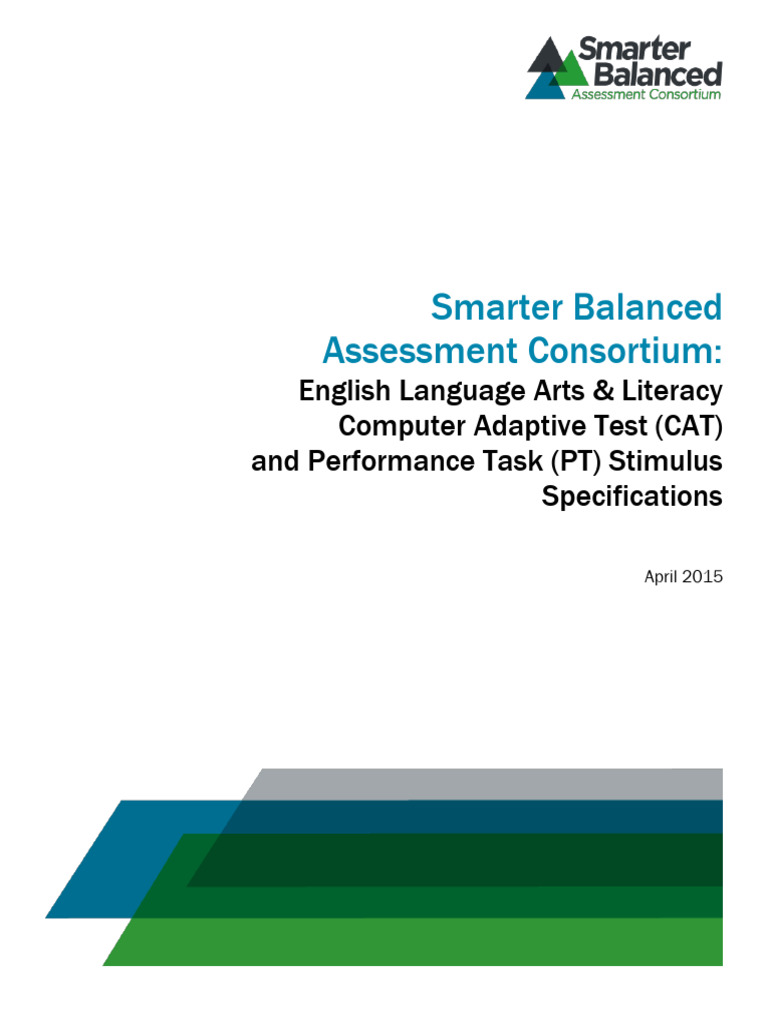 Smarter Balanced ELA Stimulus Specs | PDF | Literacy | English Studies