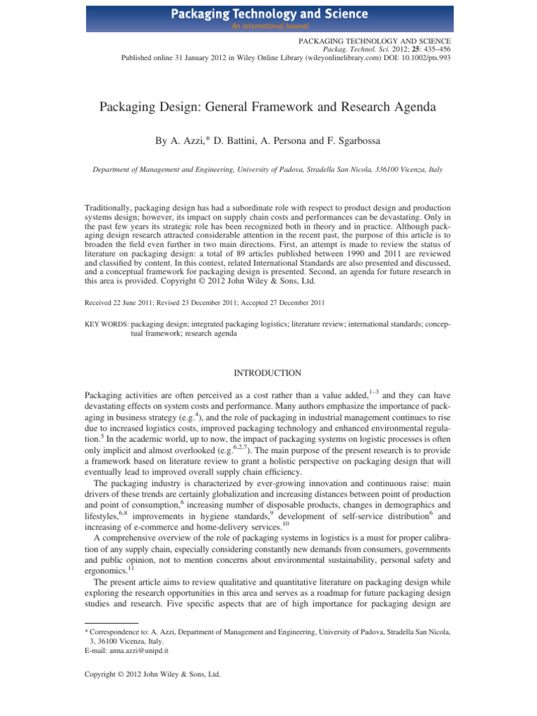 Azzi Et Al-2012-Packaging Technology and Science | PDF | Sustainability ...