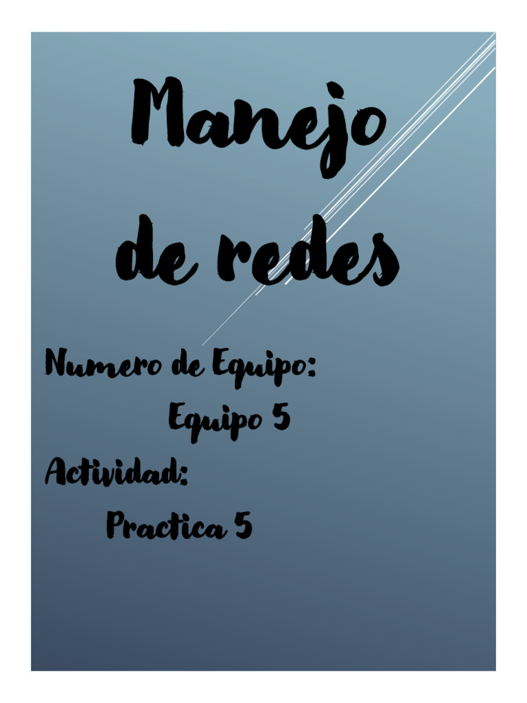 Práctica 5 de Cisco | PDF | Dirección IP | Enrutador (Computación)