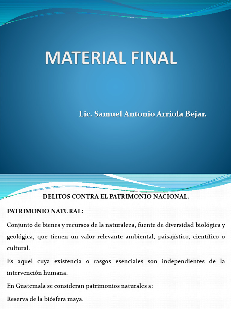 Material Final. | PDF | Entorno natural | Patrimonio cultural