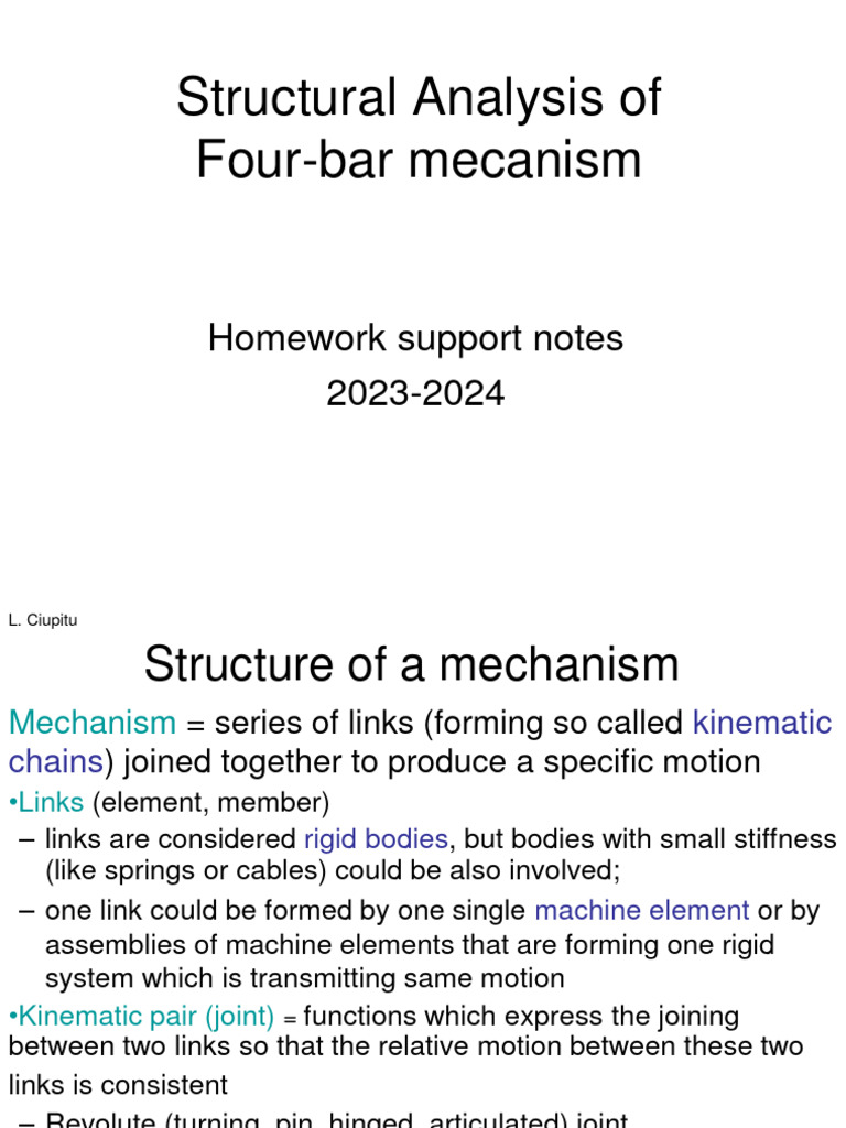 Four bar mechanism | PDF | Euclidean Geometry | Geometry