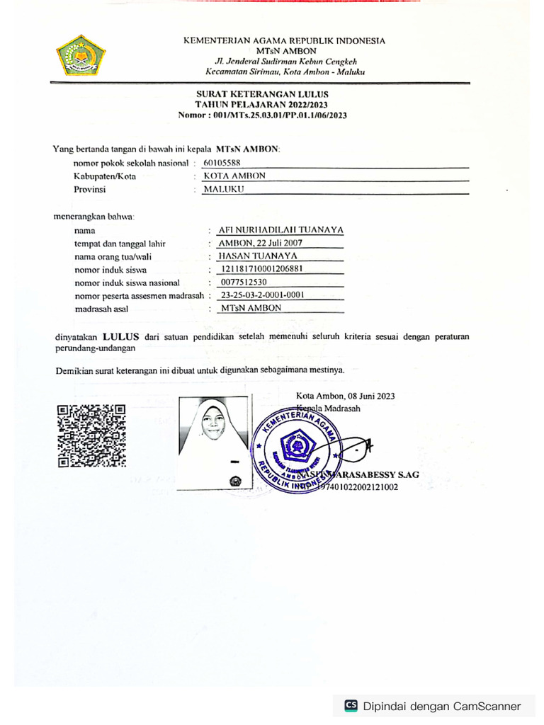 Afi Nurhadilah SKL | PDF
