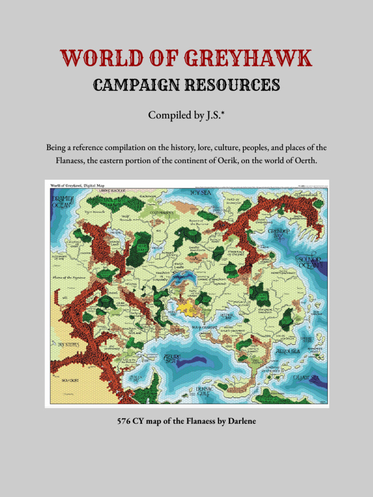World of Greyhawk Campaign Resources | PDF | Role Playing Games ...