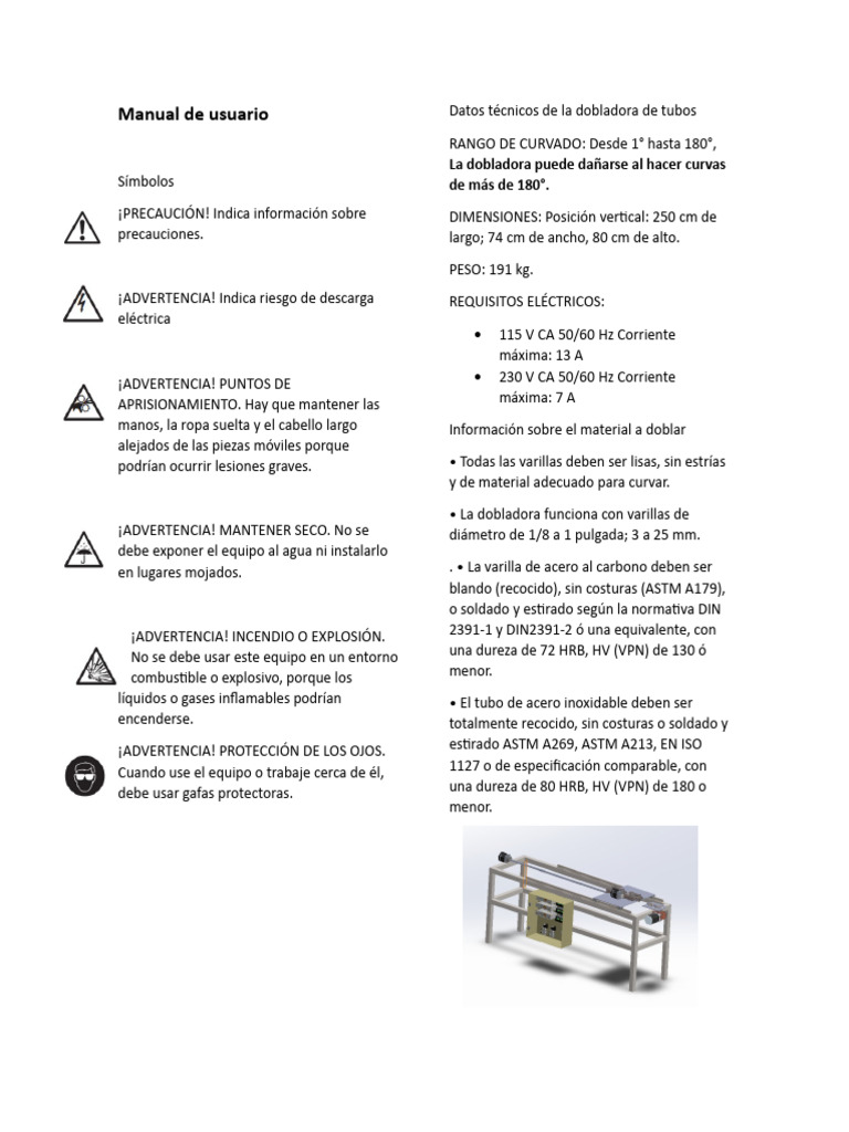 Manual de Usuario | PDF | Materiales