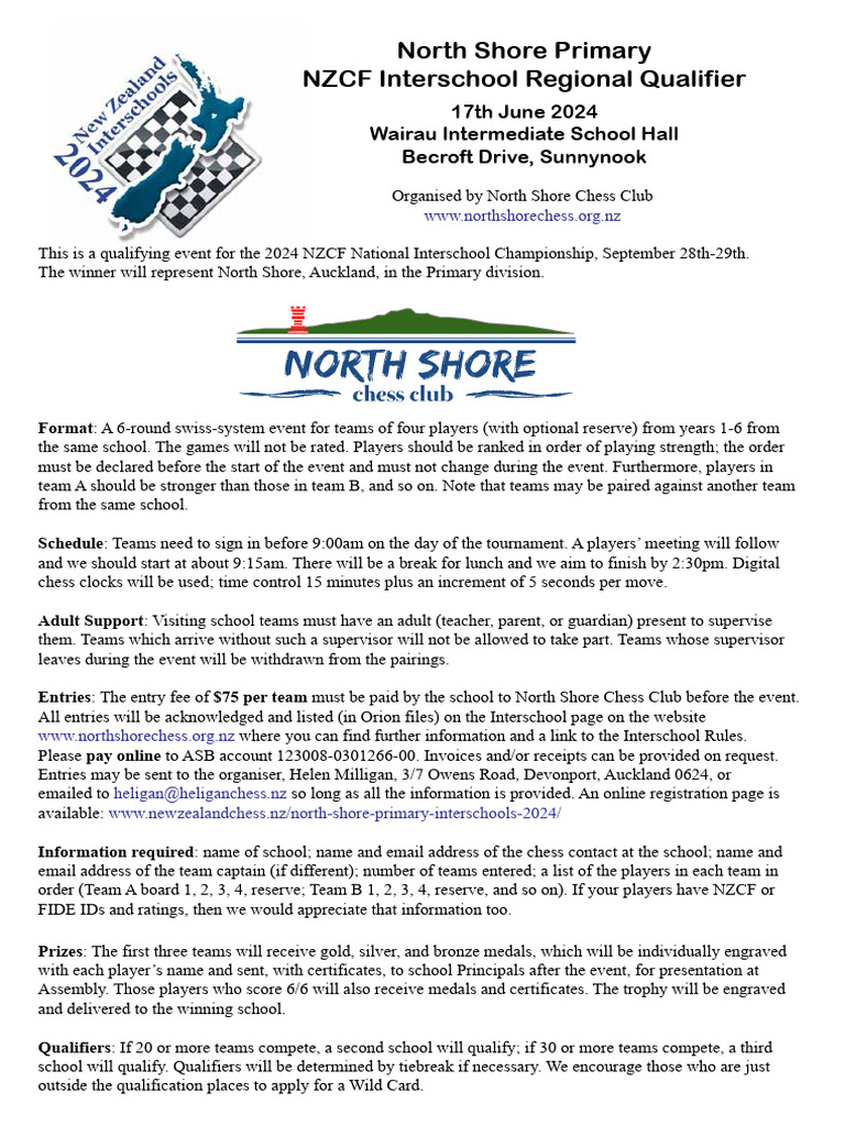 2024InterschoolsEntryForm NSP Web | PDF | Chess