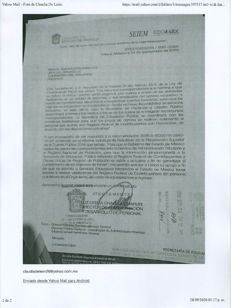 Oficios 2061 y 2062 | PDF