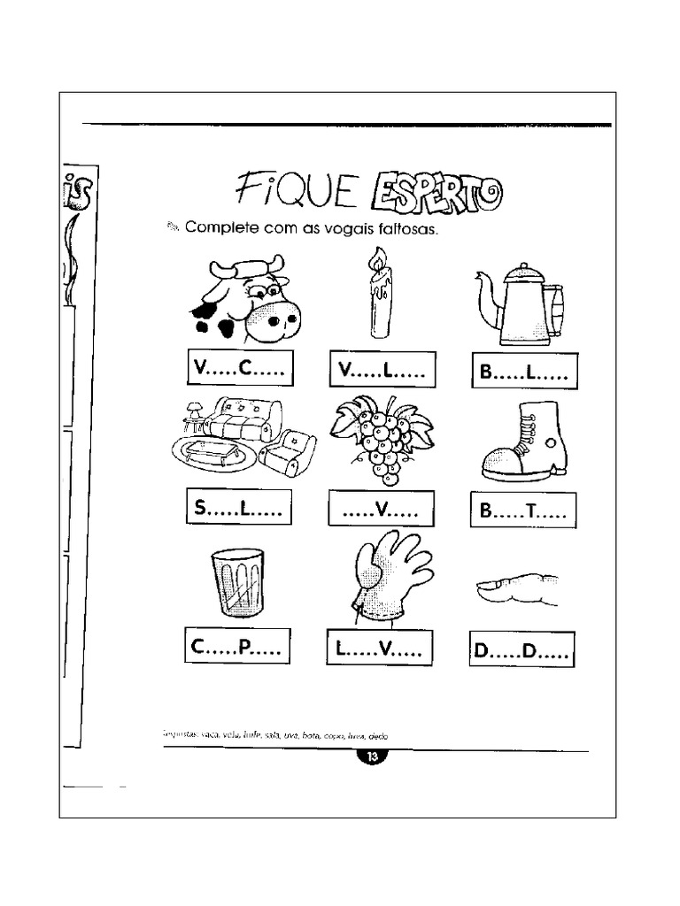 Completar Vogal | PDF