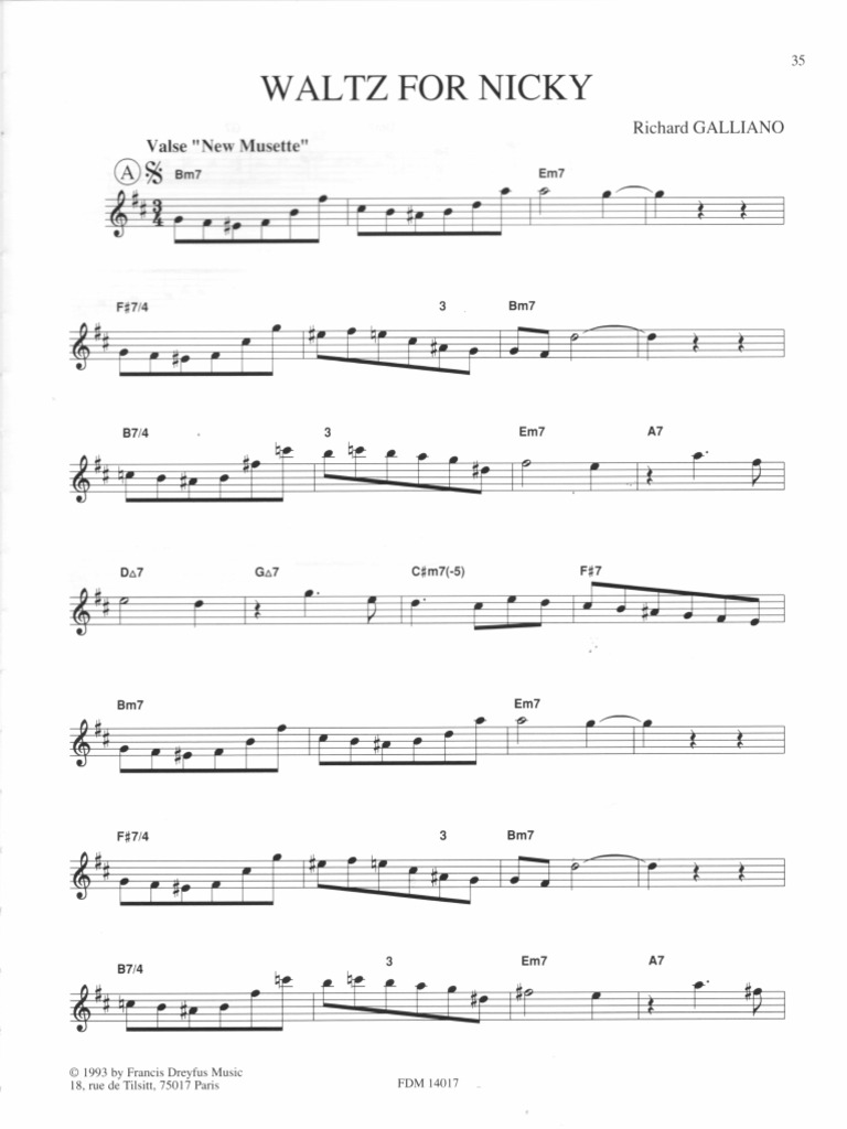 Waltz For Nicky | PDF