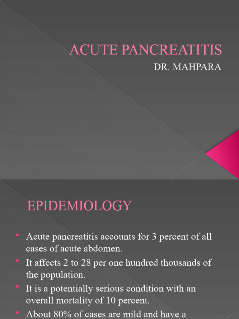 ACUTE PANCREATITIS | PDF | Pancreas | Digestive Diseases