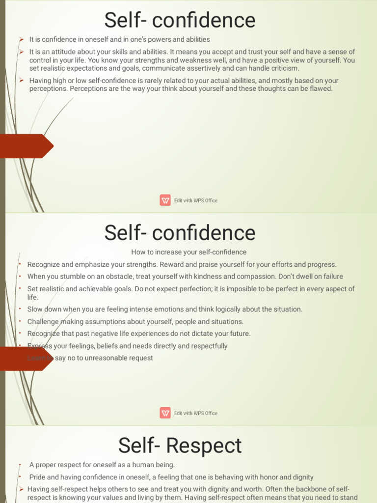 K. THE SELF AND ITS DEVELOPMENT | PDF | Self Esteem | Pride