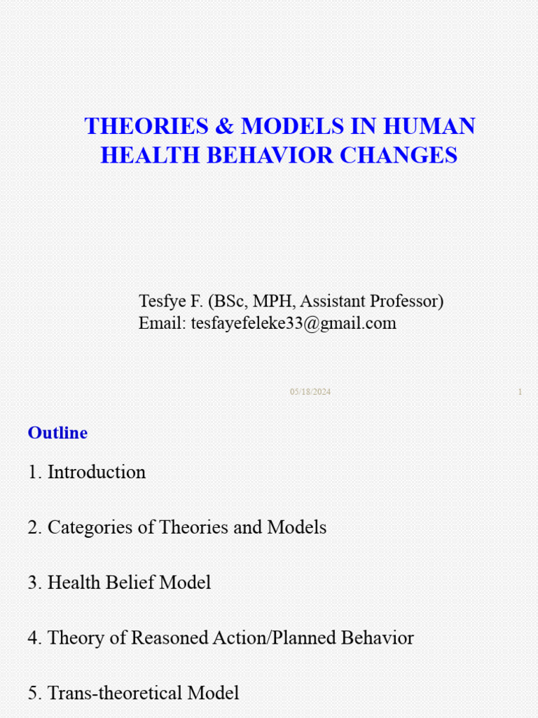 3 - Theories and Models | PDF | Attitude (Psychology) | Psychological ...