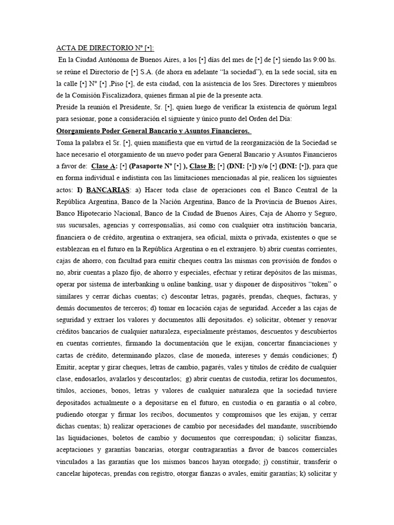 Modelo Poder Bancario | PDF | Bancos | Cheque