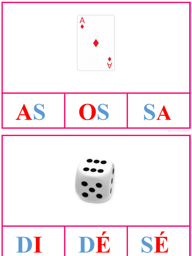Cartes A Pinces Series Rose Bleue Et Verte | PDF