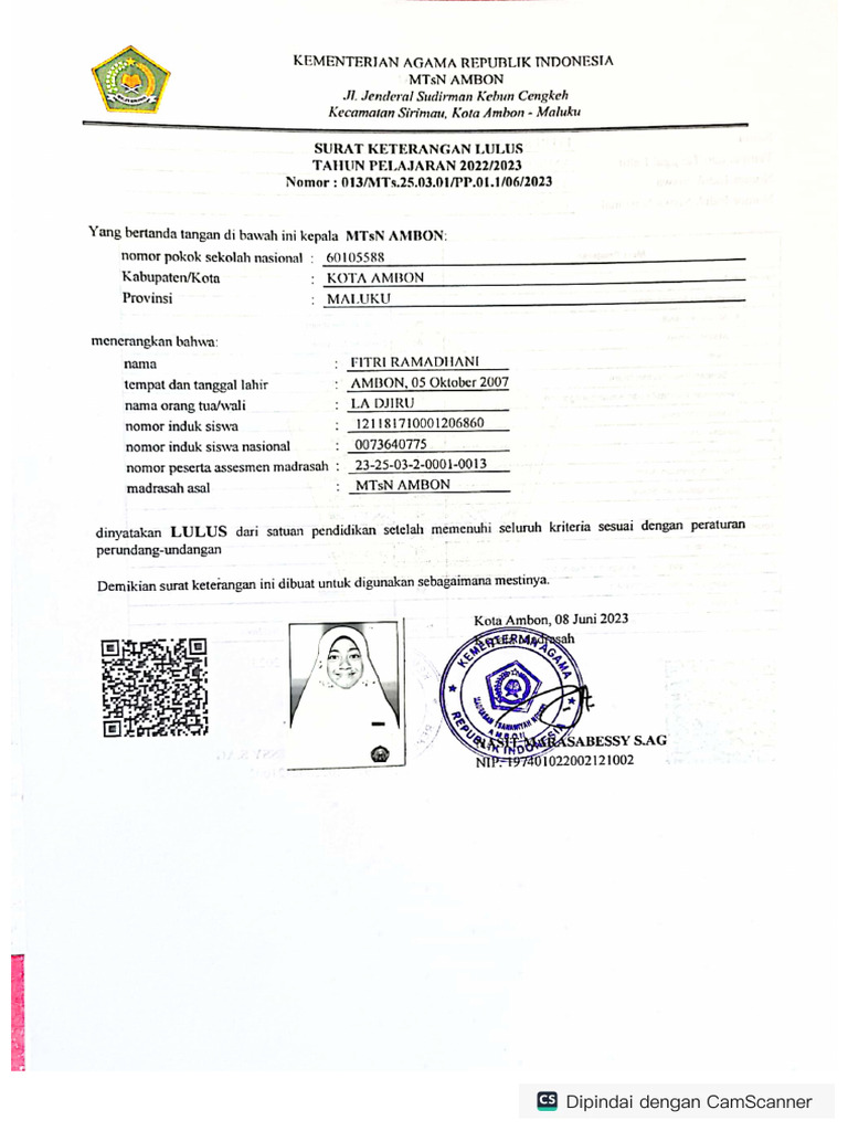 Fitri Ramadhani SKL | PDF