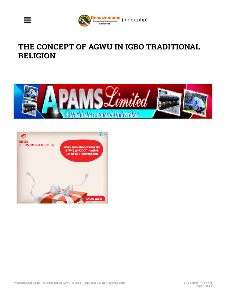 Understanding Agwu in Igbo Tradition | PDF | Demons | Priest