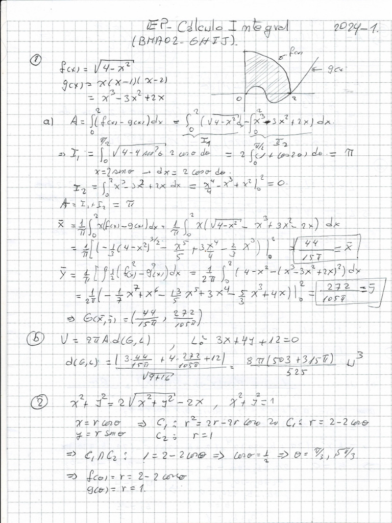Solucionario Ex. Parcial BMA02-GHIJ-2024-1 | PDF