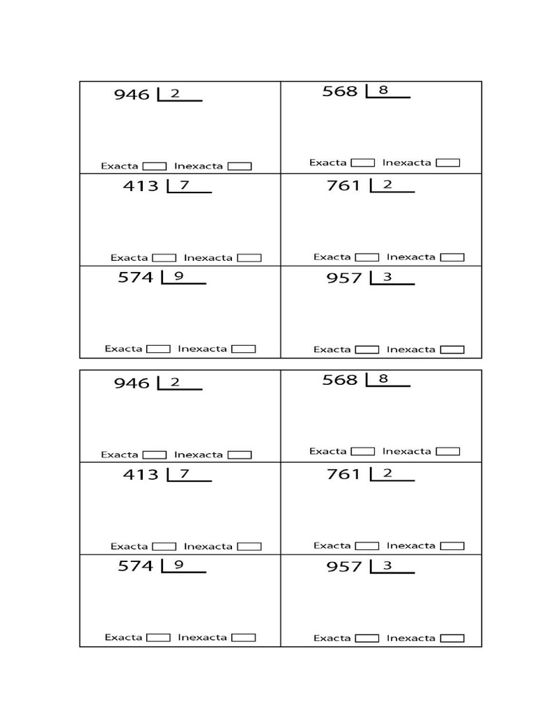 ejercicios de divisiones | PDF