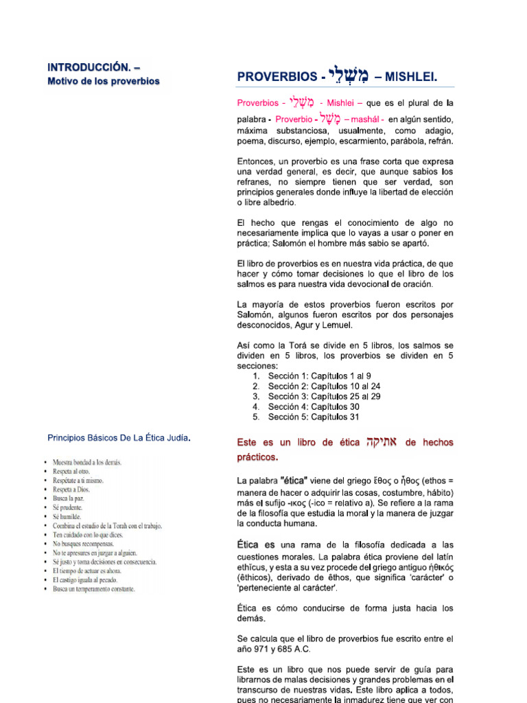 Proverbios Explicado | PDF