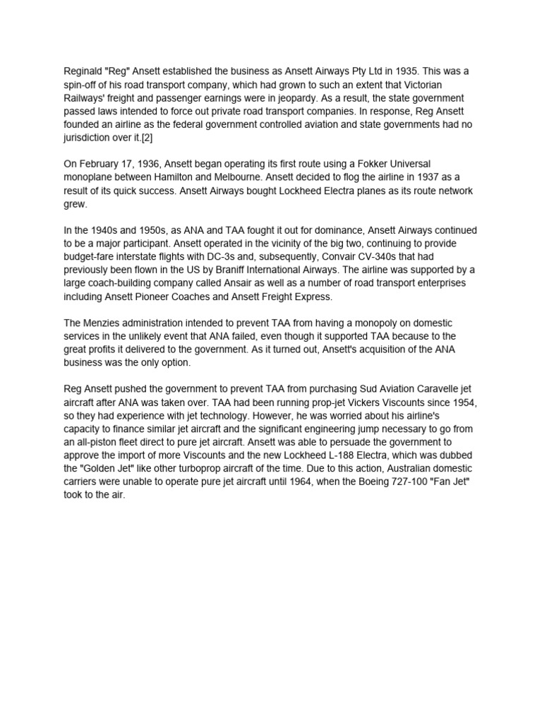 Ansett (Plane) | PDF