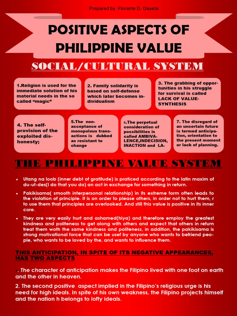Positive Aspects of Philippine Values | PDF | Human Sexual Activity ...