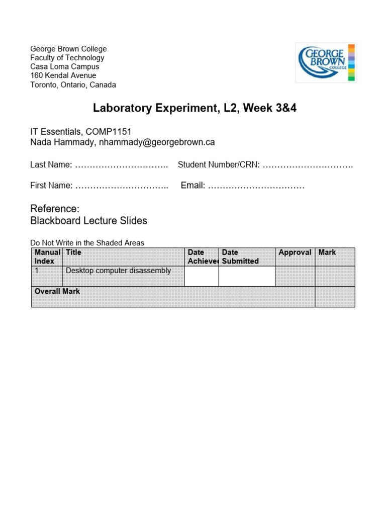 Computer Disassembly Lab Guide | PDF | Electrical Connector | Power Supply