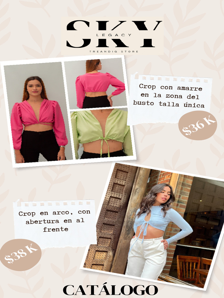 Catálogo de Blusas y Crops Modernos | PDF