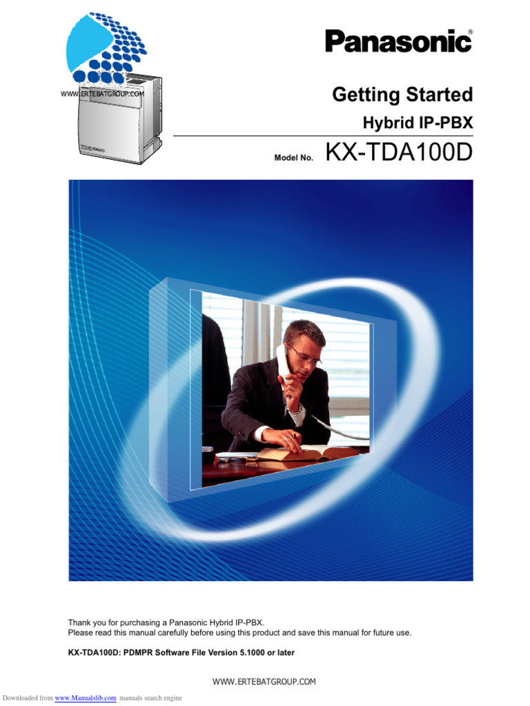 Panasonic KX-TDA100D IP-PBX Guide | PDF | Usb | Electrical Connector