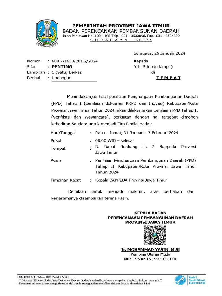SURAT TTE Undangan TPI TPU PPD Kab Kota Tahap 2 2024 - Signed | PDF