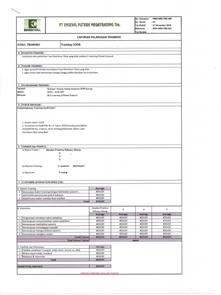 Sosialisasi CDOB 2021 | PDF