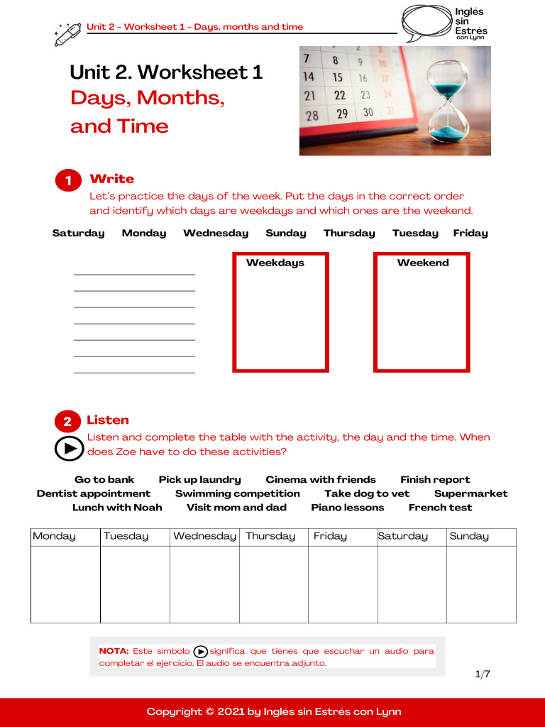 1 - +Days,+Months+and+Time | Download Free PDF | Workweek And Weekend | Observances