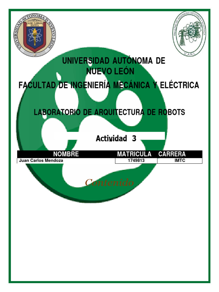 Actiidad-3-Arqui de Robot | PDF | Robótica | Robot