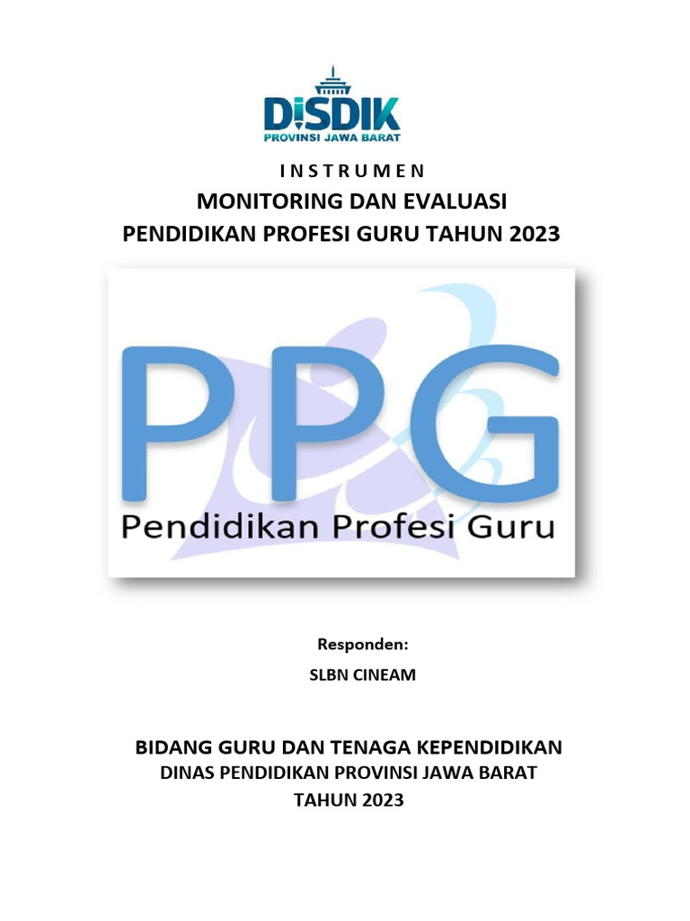Instrumen Monev PPG 2023 | PDF | Karier & Perkembangan | Seni