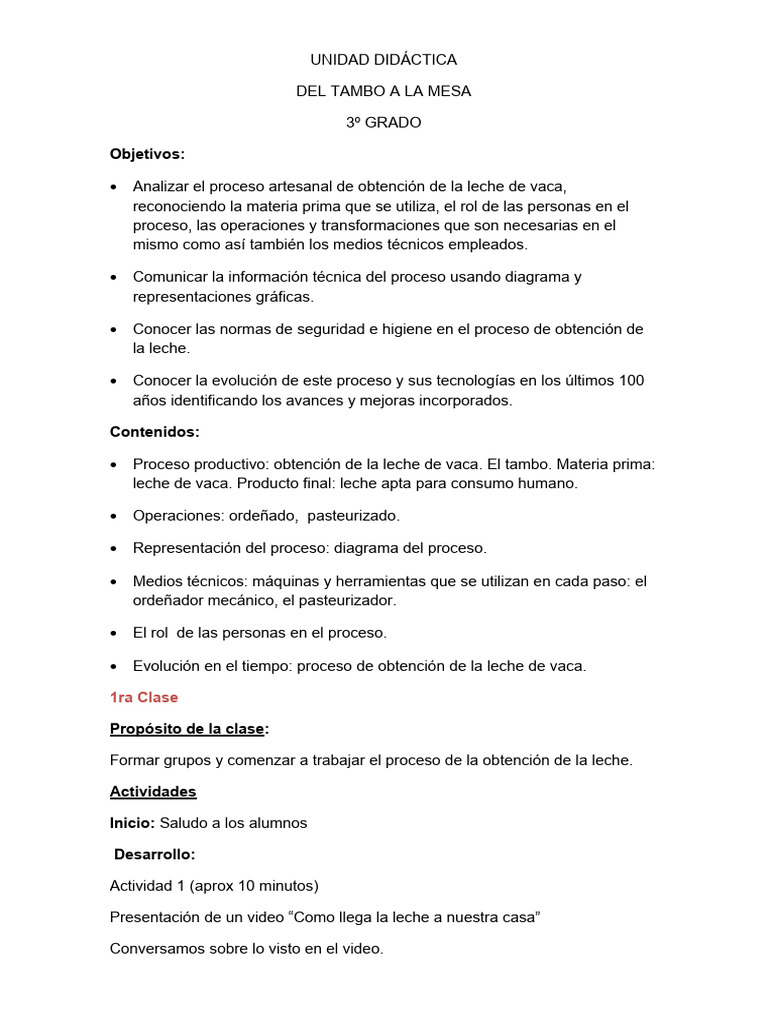 UD El Tambo | PDF | Leche