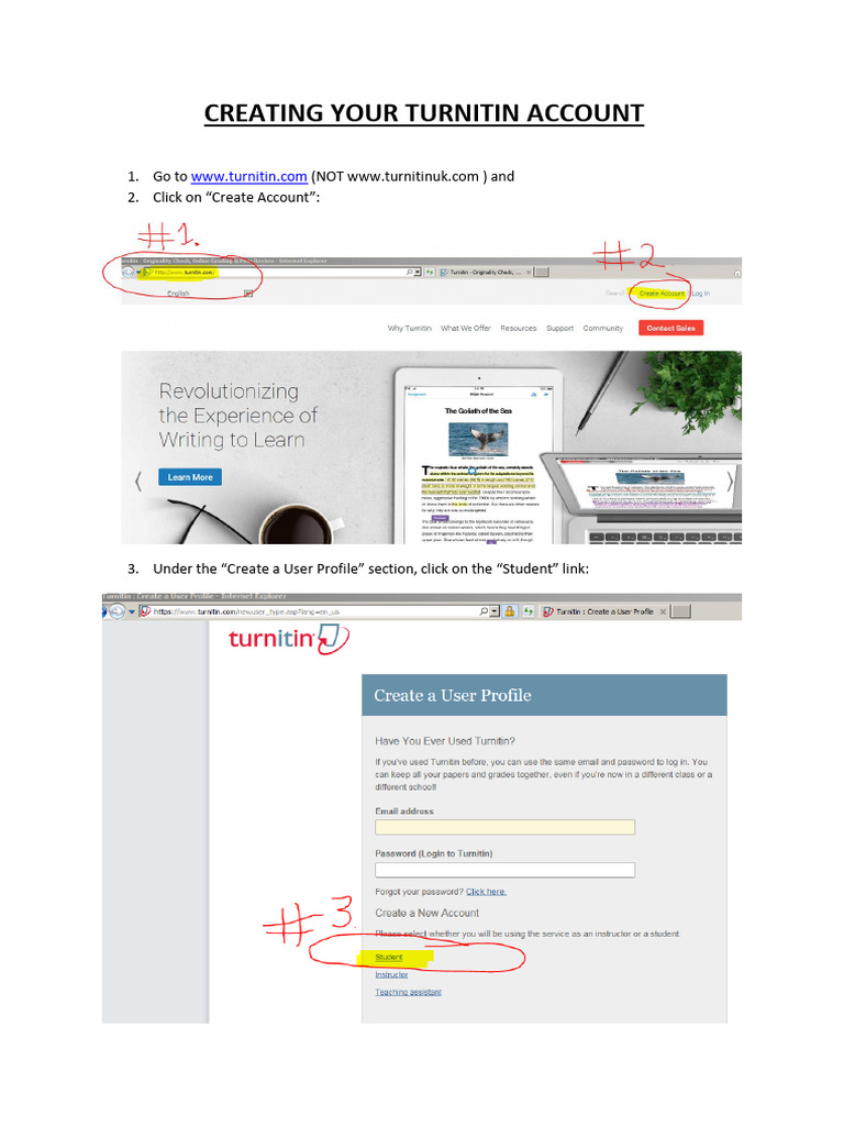 Turnitin Guide For Students | PDF | Password | Login