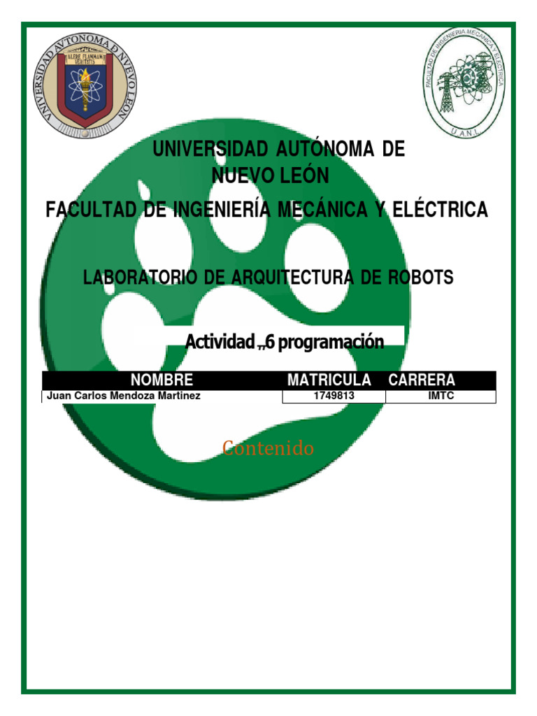 Actividad 6 Arqui Robots | PDF | Programación de computadoras | Lenguaje de programación
