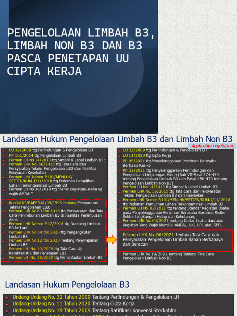 Pengantar Pengelolaan Limbah B3, Non B3 Dan B3 | PDF | Griya & Taman ...