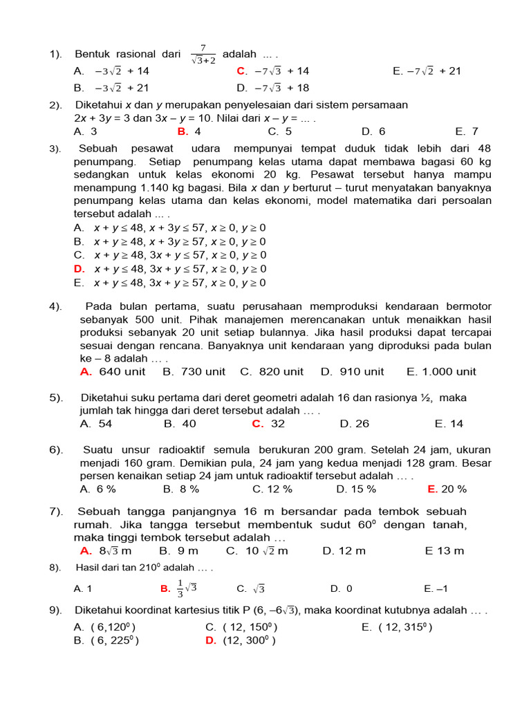 Soal Uspbk 2023 | PDF